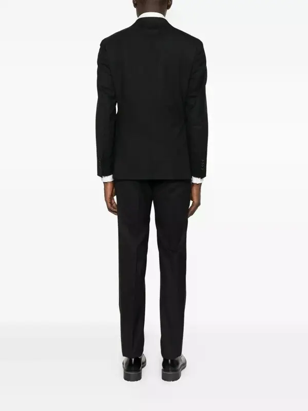 Tagliatore Button Wool Suit - Black