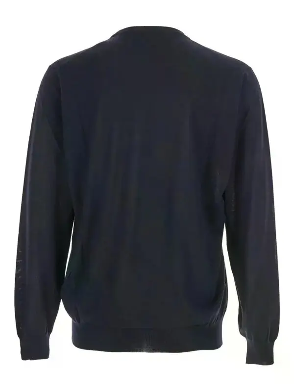 LARDINI Crewneck Ribbed-hem Sweater