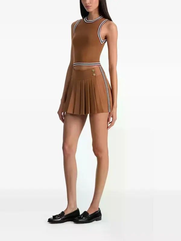 Alice + Olivia Pleated Side-stripe Skort