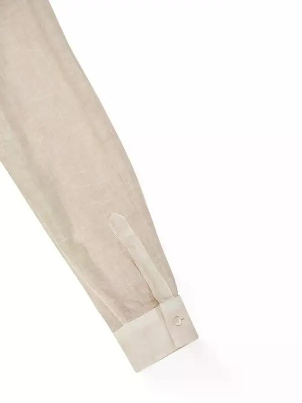 120% Lino Button-down Shirt With Pocket