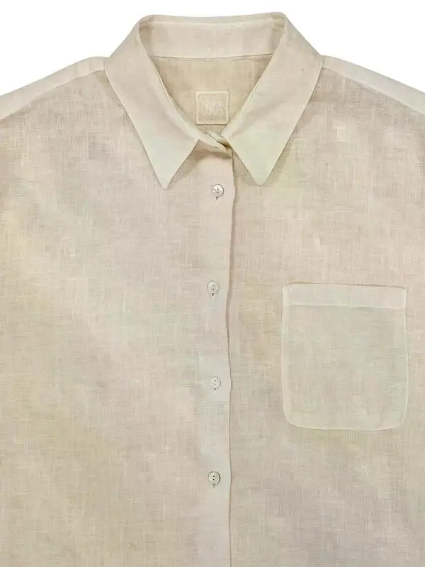 120% Lino Button-down Shirt With Pocket