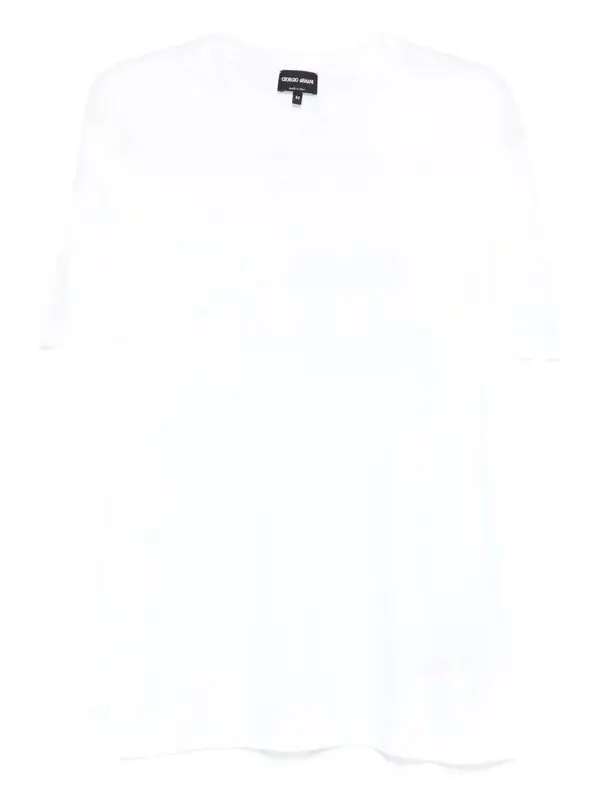 Giorgio Armani Crew-neck Cotton T-shirt - White