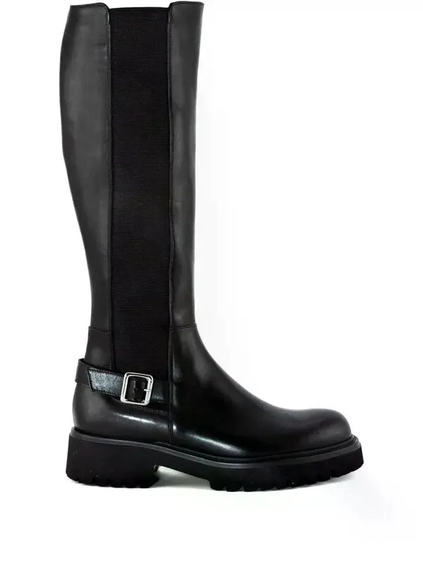 GUGLIELMO ROTTA Buckle-detail Leather Knee High Boots