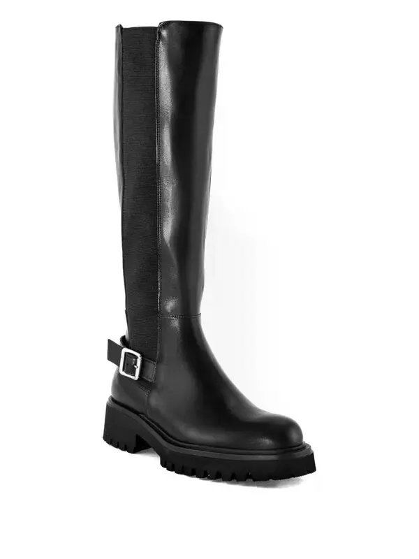 GUGLIELMO ROTTA Buckle-detail Leather Knee High Boots
