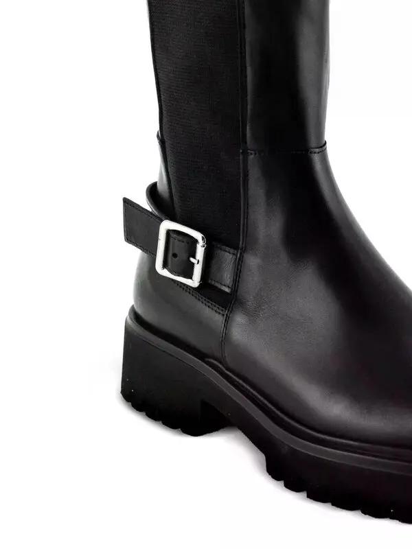 GUGLIELMO ROTTA Buckle-detail Leather Knee High Boots