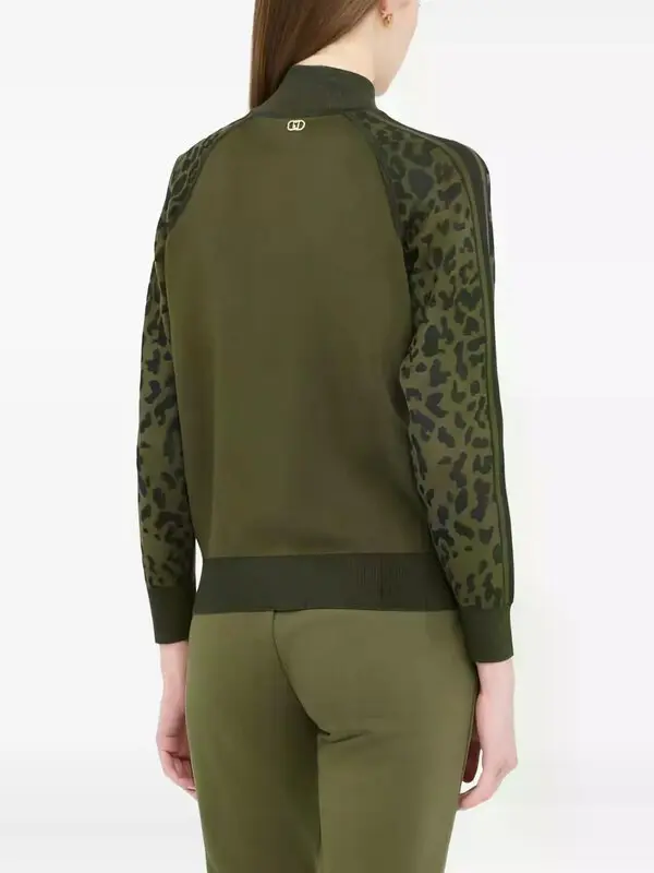 Liu Jo Leopard-print Zip-up Sweater