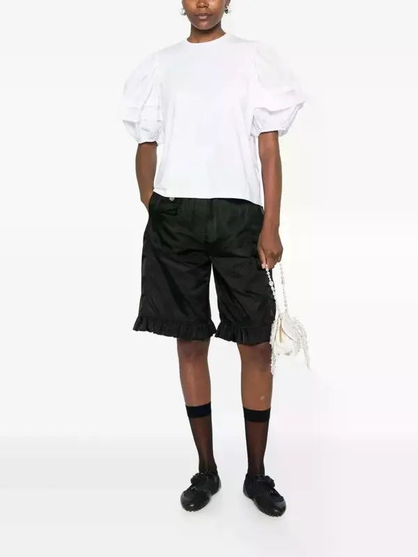 Cecilie Bahnsen Puff-sleeved Cotton-blend Top