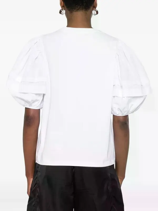 Cecilie Bahnsen Puff-sleeved Cotton-blend Top