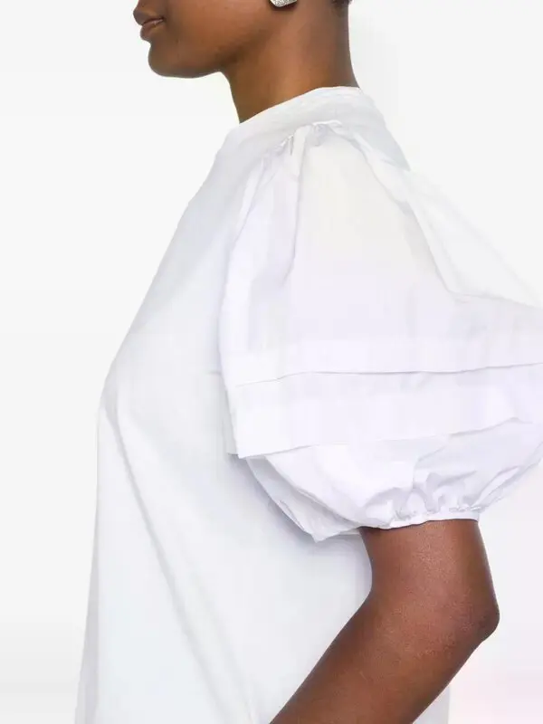 Cecilie Bahnsen Puff-sleeved Cotton-blend Top