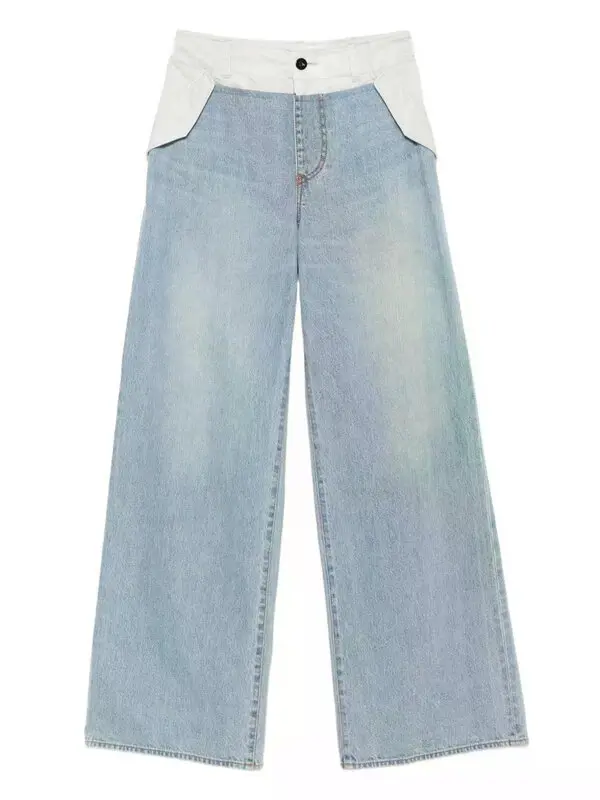 Sacai Paneled Cotton Jeans