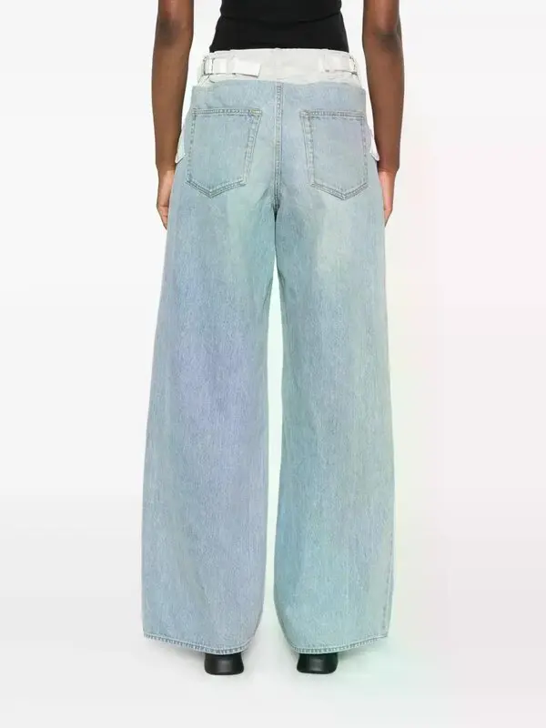 Sacai Paneled Cotton Jeans