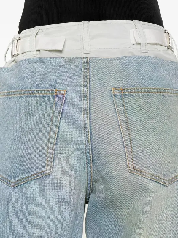 Sacai Paneled Cotton Jeans