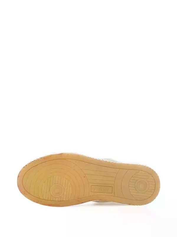 AUTRY Leather Panelled Low Top Sneakers - Neutrals