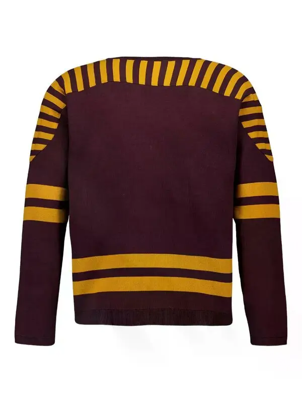 BODE Striped Lace-up Sweater