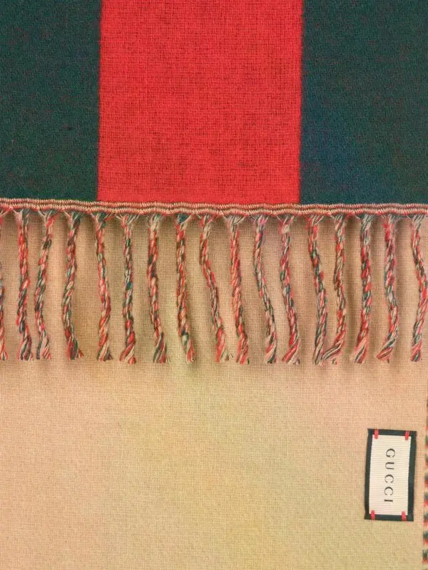 Gucci Logo-jacquard Web-stripe Scarf