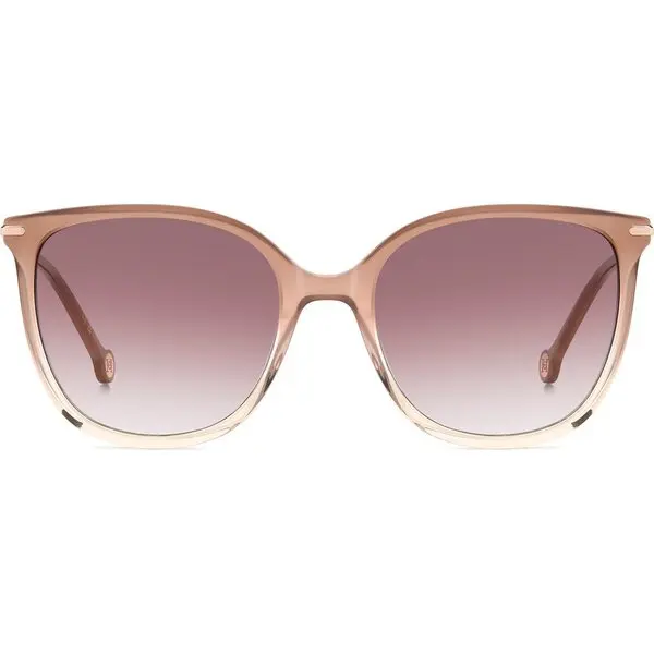 Carolina Herrera 55mm Gradient Square Sunglasses - Nude/pink Ds