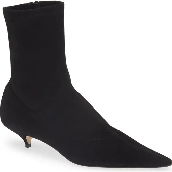 THE ROW Liisa Pointed Toe Bootie - Black