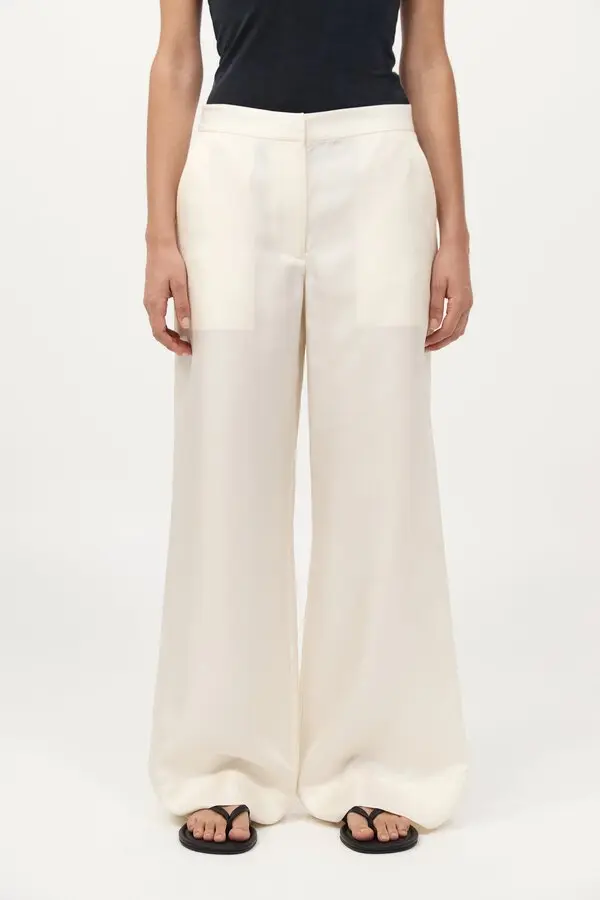ST. AGNI Silk Twill Trousers