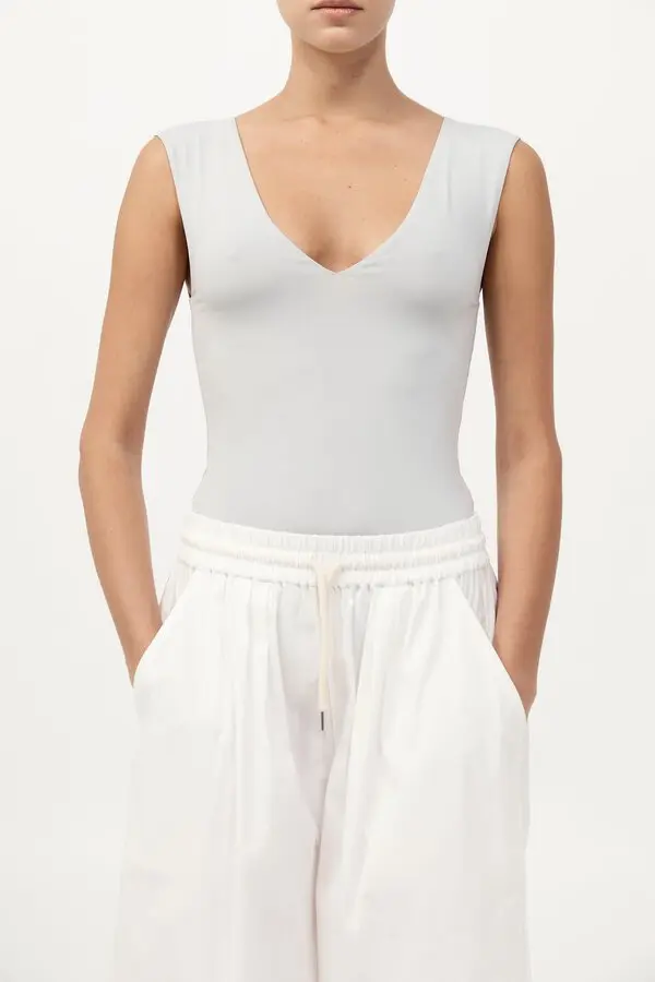 ST. AGNI 90s Cupro Top - Silver