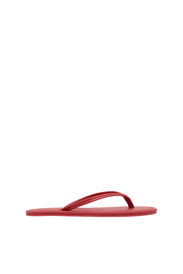 ST. AGNI Thong Detail Slide Sandals - Rosso