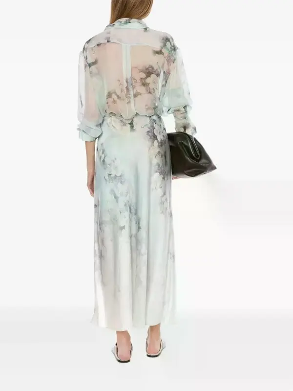 Alberta Ferretti Floral-print Midi Skirt