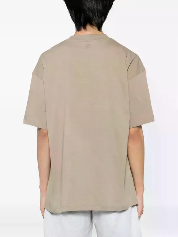 REPRESENT Logo-embroidered T-shirt - Brown