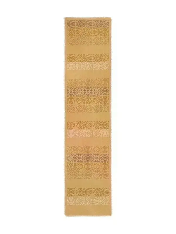 Loewe Anagram-pattern Scarf - Neutrals