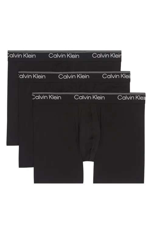 Calvin Klein Assorted 3-pack Microfiber Boxer Briefs - 3 Black