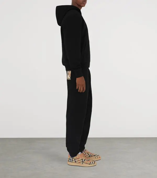 Burberry Cotton Check-detail Sweatpants