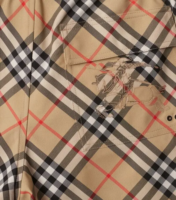 Burberry Woven Twill Check Shorts - Beige