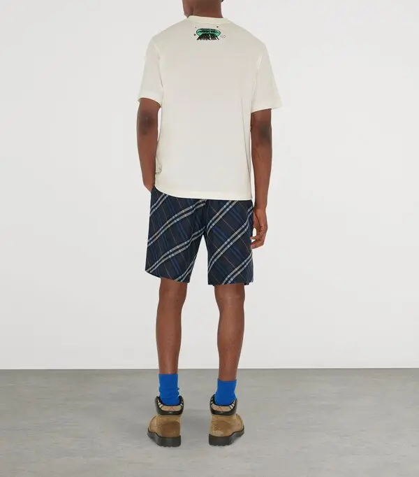 Burberry Silk Poplin Check Shorts