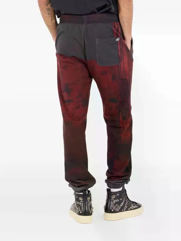 Roberto Cavalli Drawstring Paint-splatter Trousers