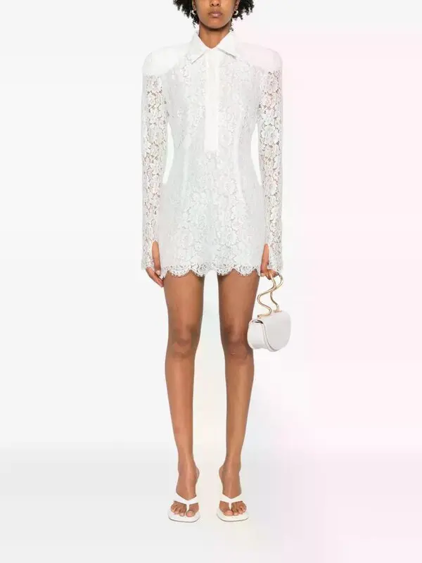 ROWEN ROSE Long-sleeve Lace Mini Dress