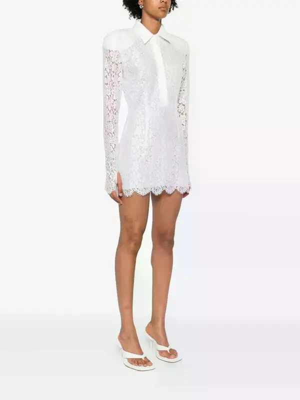 ROWEN ROSE Long-sleeve Lace Mini Dress