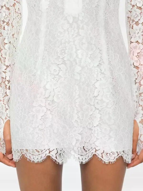 ROWEN ROSE Long-sleeve Lace Mini Dress