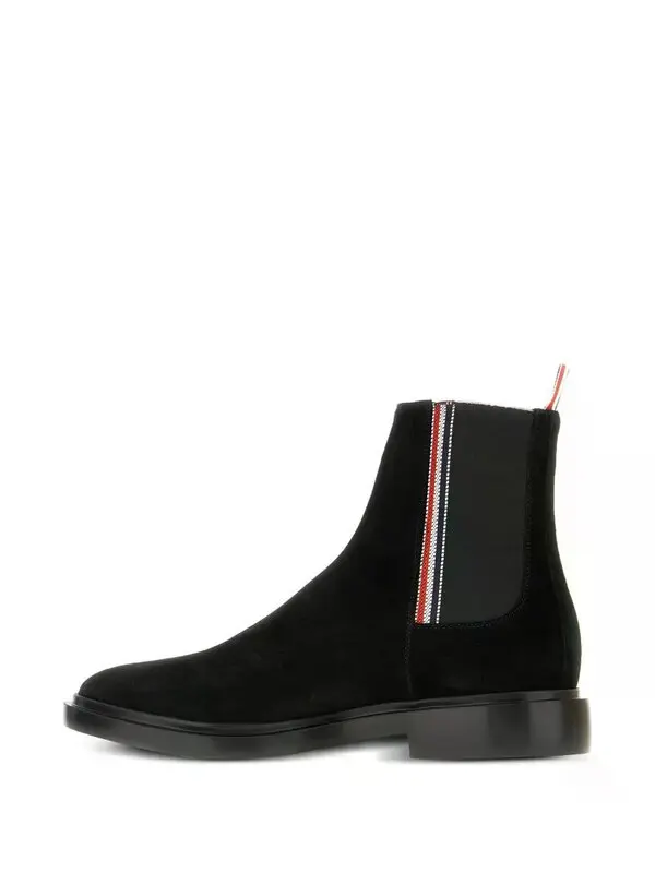 Thom Browne Elastic-panel Suede Boots - Black