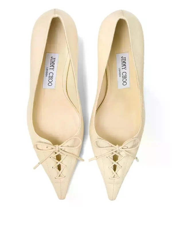 JIMMY CHOO 50mm Scarlett Lace-up Pumps - Neutrals