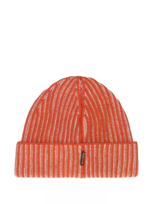MOORER Ribbed Beanie - Orange