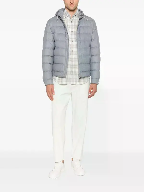 Eleventy Quilted Hooded Jacket