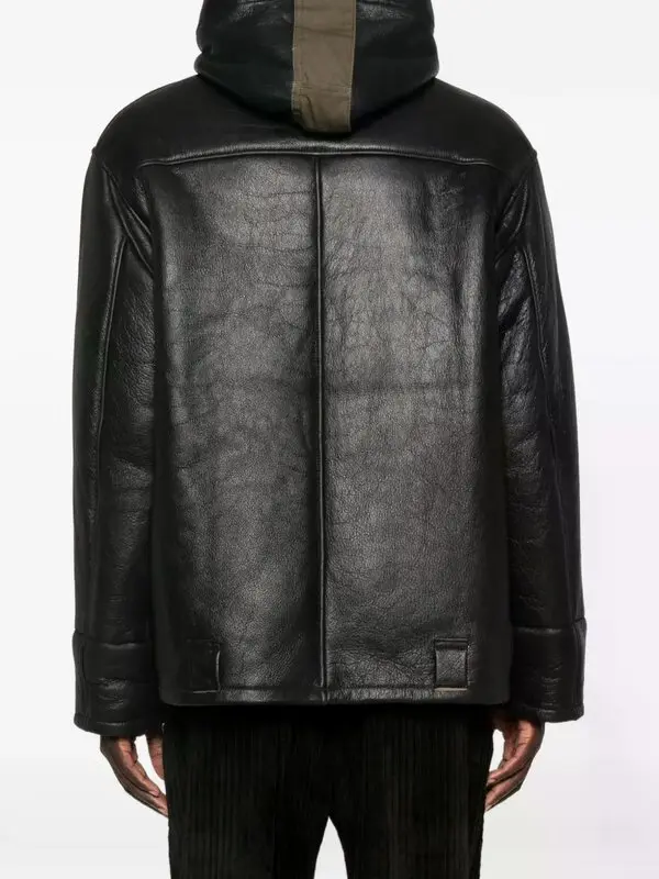 Our Legacy Blizzard Hooded Leather Jacket - Black