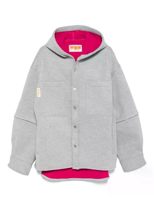 PDF Hooded Jacket With Logo Detail