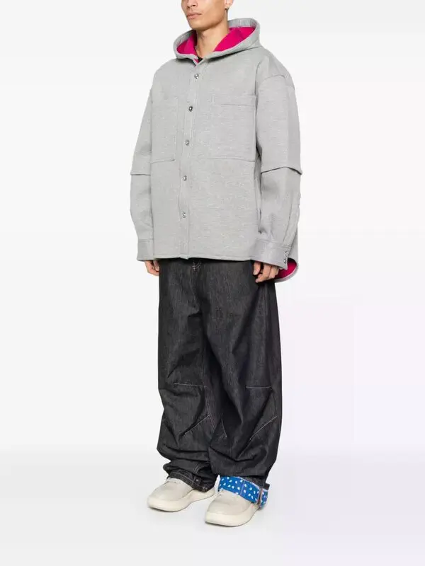 PDF Hooded Jacket With Logo Detail