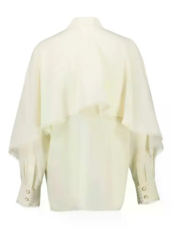 Zimmermann Lace-trimmed Cape Blouse