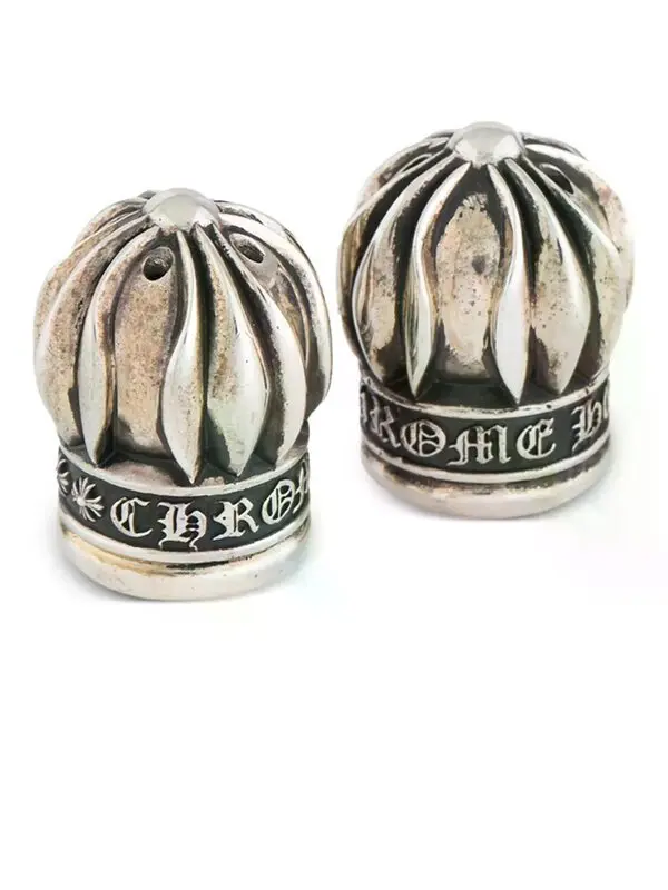 Chrome Hearts Maltese Cross Salt & Pepper Shaker Set - Silver