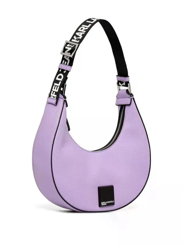 Karl Lagerfeld Half-moon Zipped Shoulder Bag - Purple