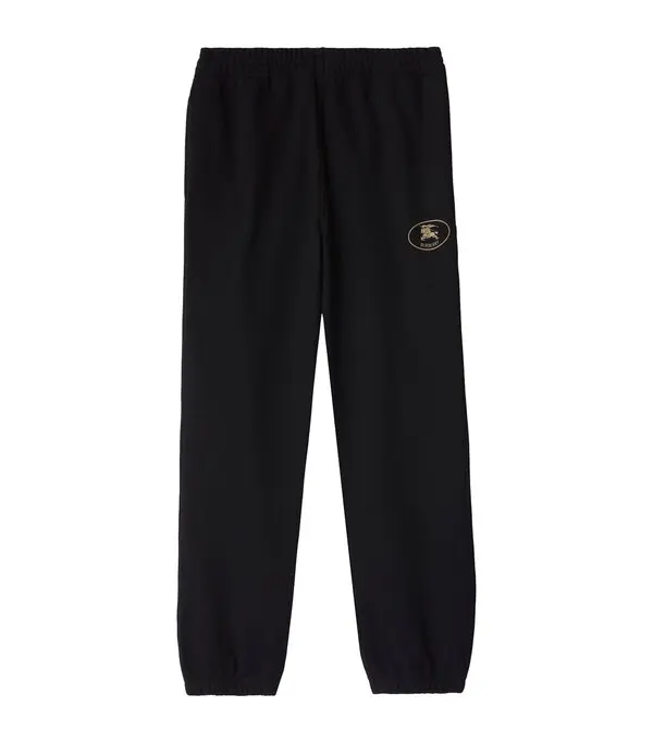 Burberry Cotton Knight Stamp Sweatpants - Black