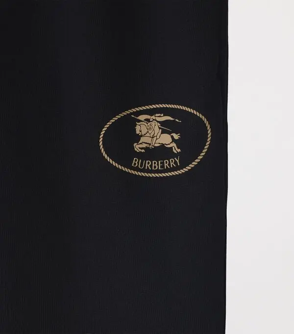 Burberry Cotton Knight Stamp Sweatpants - Black