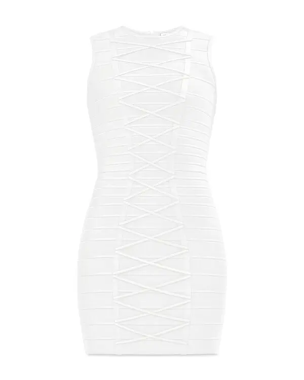 Herve Leger The Julie Dress - Alabaster