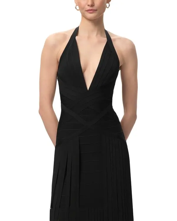 Herve Leger Scarlet Bandage Gown - Black