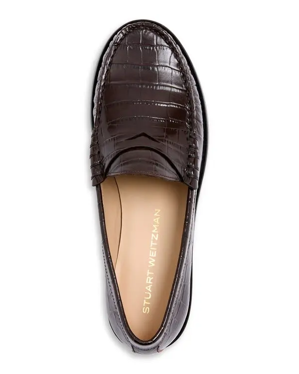 STUART WEITZMAN Embossed Loafers